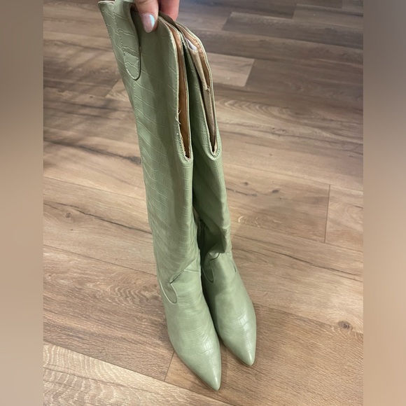 Journee Collection | Shoes | Journee Collection Green Croc Knee Boot ...